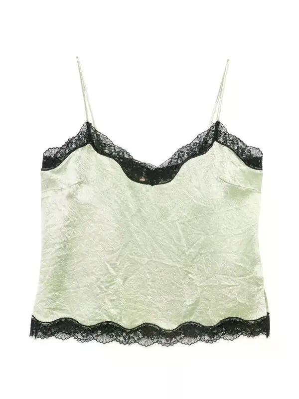 TWINSET Lace Trim Blouse - Green