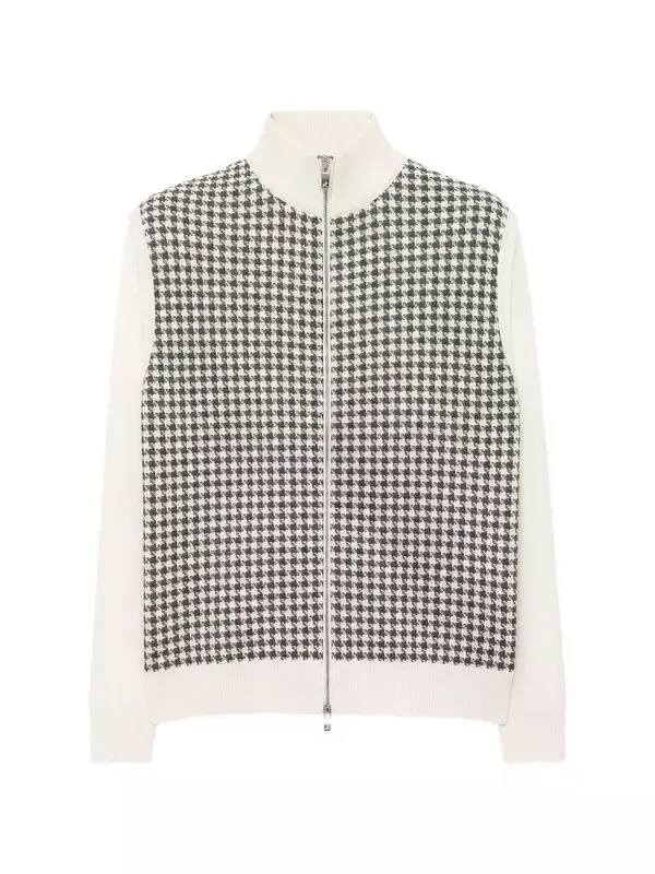 TOMBOLINI Houndstooth Zip-up Jacket