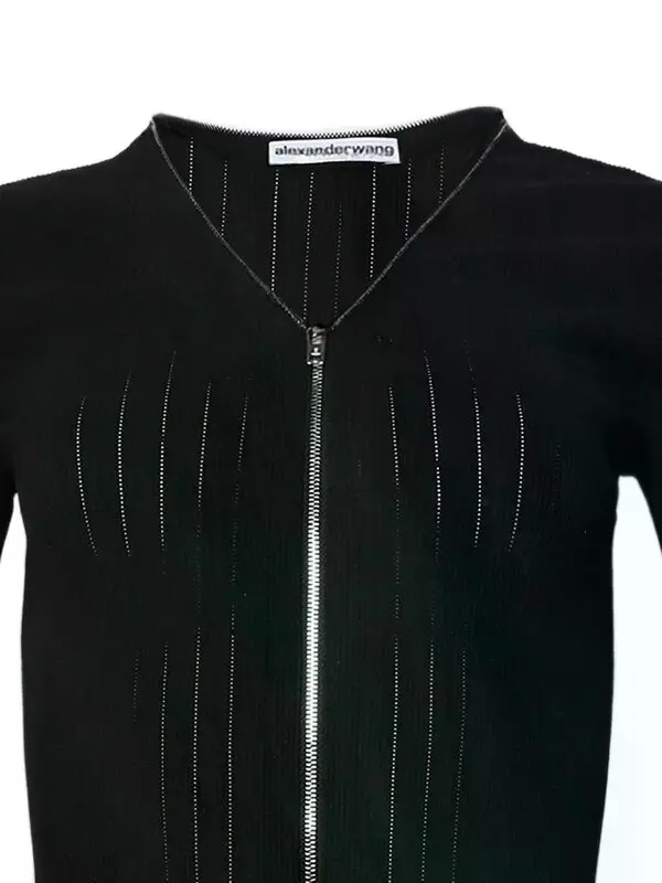 Alexander Wang Pointelle-knit V-neck Dress