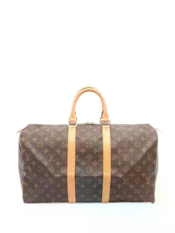 LOUIS VUITTON 2001 45 Monogram Keepall Luggage Bag - Brown