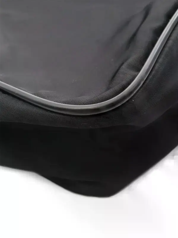 Prada 2000s Enamel Triangle Logo Shoulder Bag