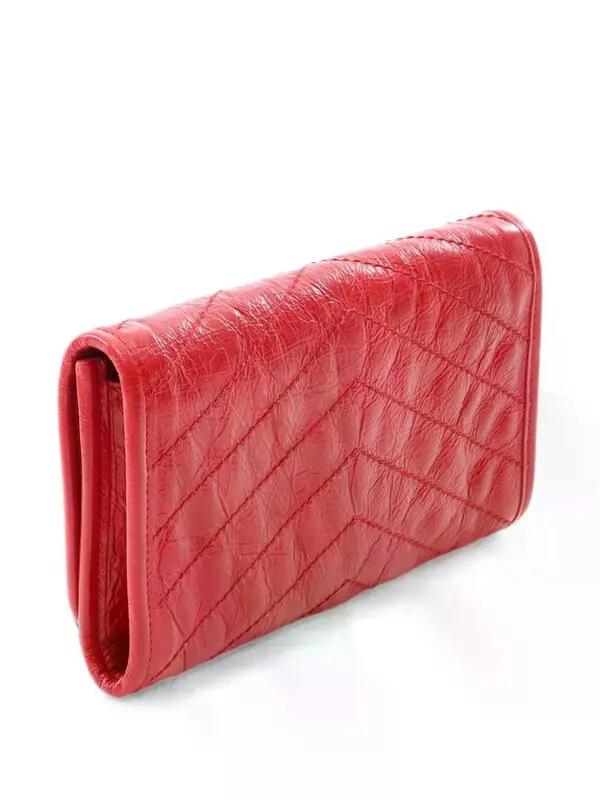 Saint Laurent 2000s Niki Chevron-quilted Wallet - Red