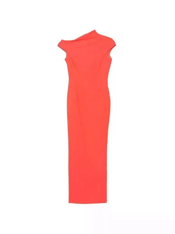 Solace London Arion High-neck Cap-sleeve Maxi Dress - Red