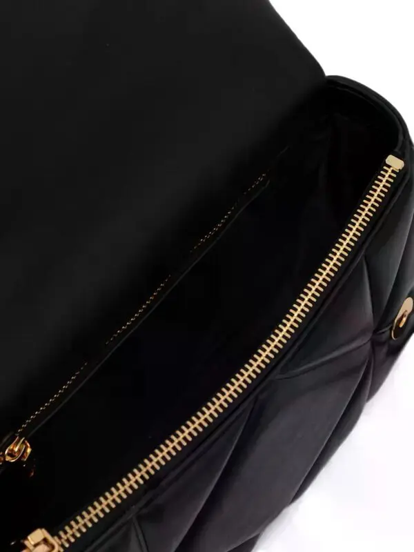 Moschino Quilted Logo-plaque Shoulder Bag