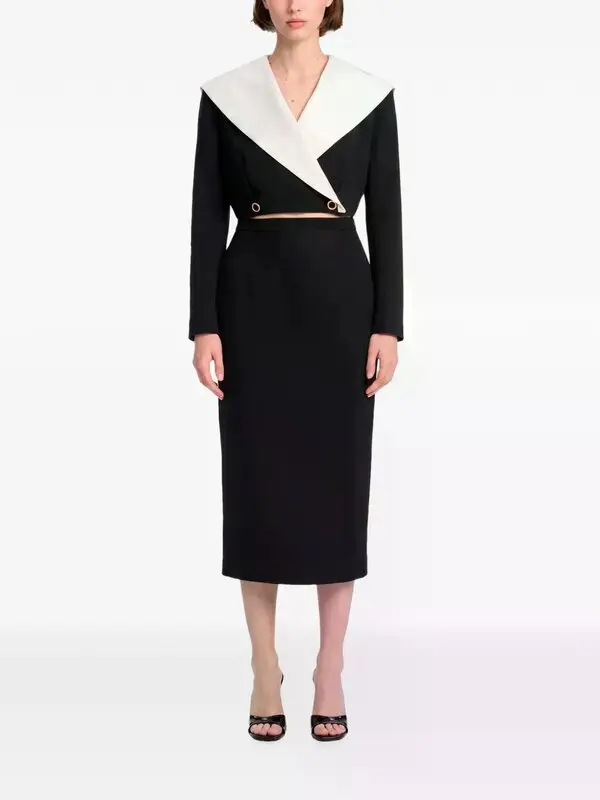 Alessandra Rich High-waisted Pencil Midi Skirt