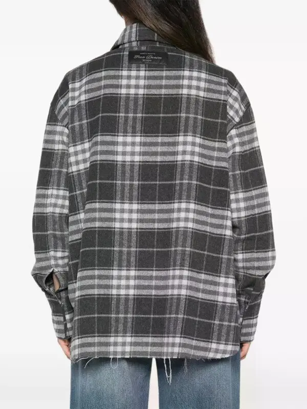 ICON DENIM LOS ANGELES Check Pattern Raw-cut Shirt
