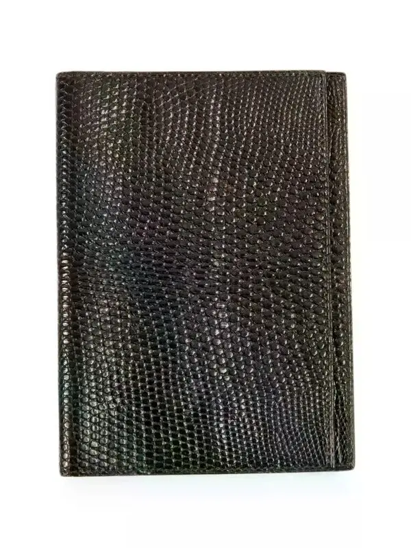 Hermès 2000s Lizard-skin Effect Diary Cover - Black