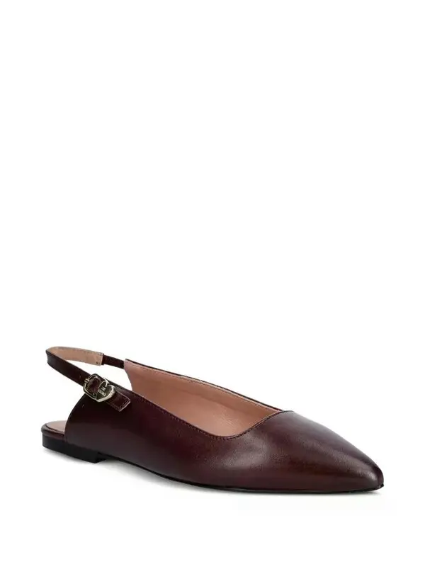 Moschino Slingback Pointed-toe Ballet Flats - Red