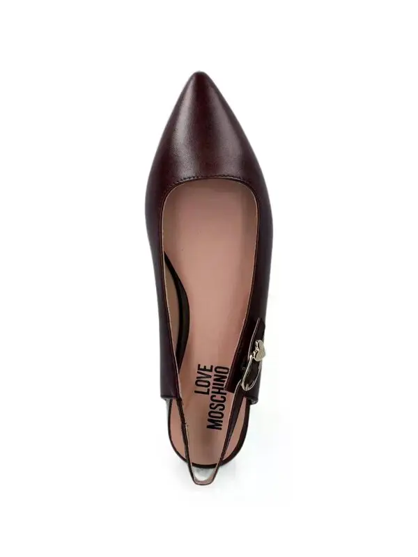 Moschino Slingback Pointed-toe Ballet Flats