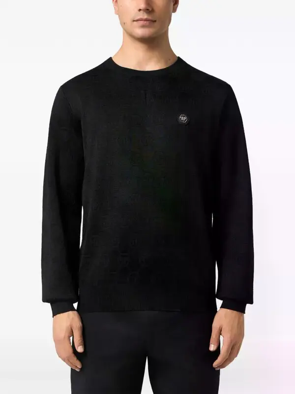 Philipp Plein Monogram-knit Sweater