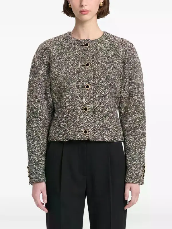 Alessandra Rich Bouclé-knit Button-up Jacket