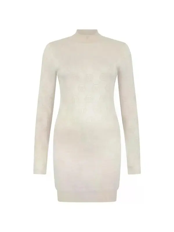 Philipp Plein Monogram Long-sleeve Mini Dress