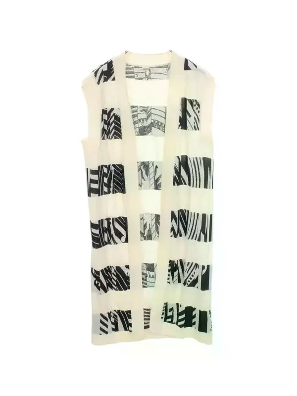 Hermès 2010s Logo-graphic Knit Vest - Neutrals