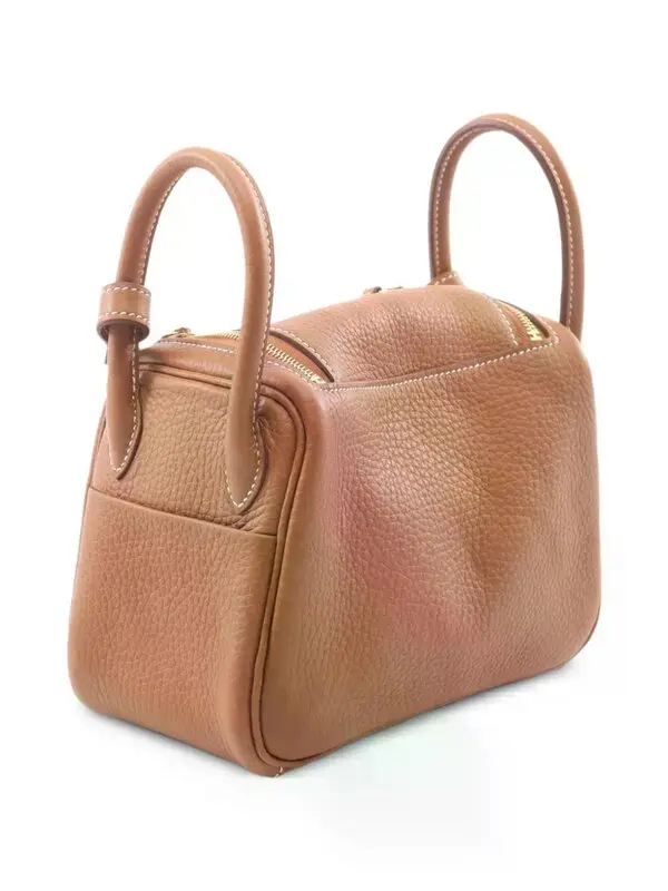 Hermès Mini Lindy Clemence Leather Shoulder Bag - Brown