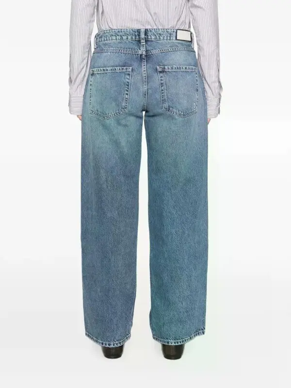 ICON DENIM LOS ANGELES Faded Wide-leg Jeans