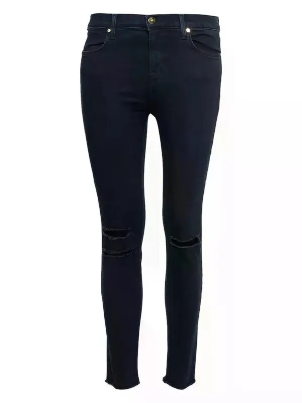 J Brand Distressed Buttoned Slim-fit Jeans - Blue