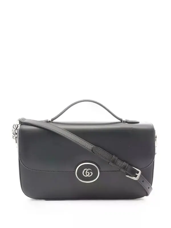 Gucci 2010s Petit Gg Shoulder Bag - Black