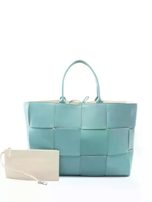 Bottega Veneta 2010s Arco Intrecciato Tote Bag - Blue
