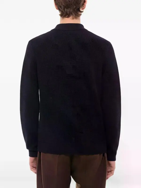 FURSAC Waffle-knit Wool Polo Shirt