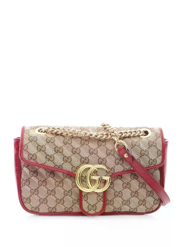 Gucci 2010s Small Marmont Gg Shoulder Bag - Neutrals