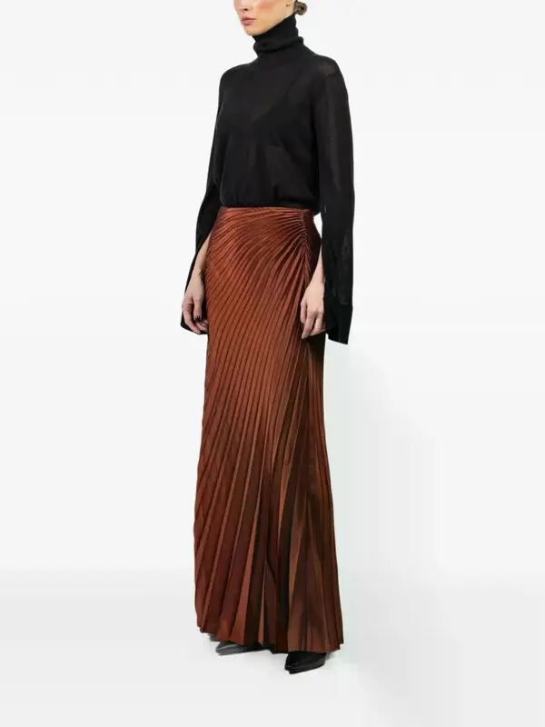 A.L.C. Pleated Maxi Straight Skirt