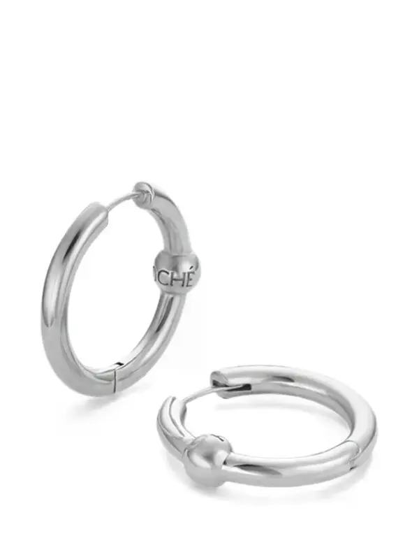 POCHE PARIS Harmony Bead-embellished Hoop Earrings