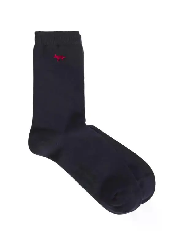 Maison Kitsuné Fox Patch Crew Socks - Blue