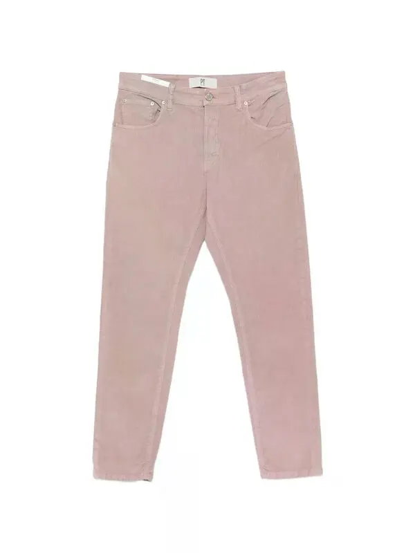 PT TORINO Corduroy Logo-patch Trousers - Pink