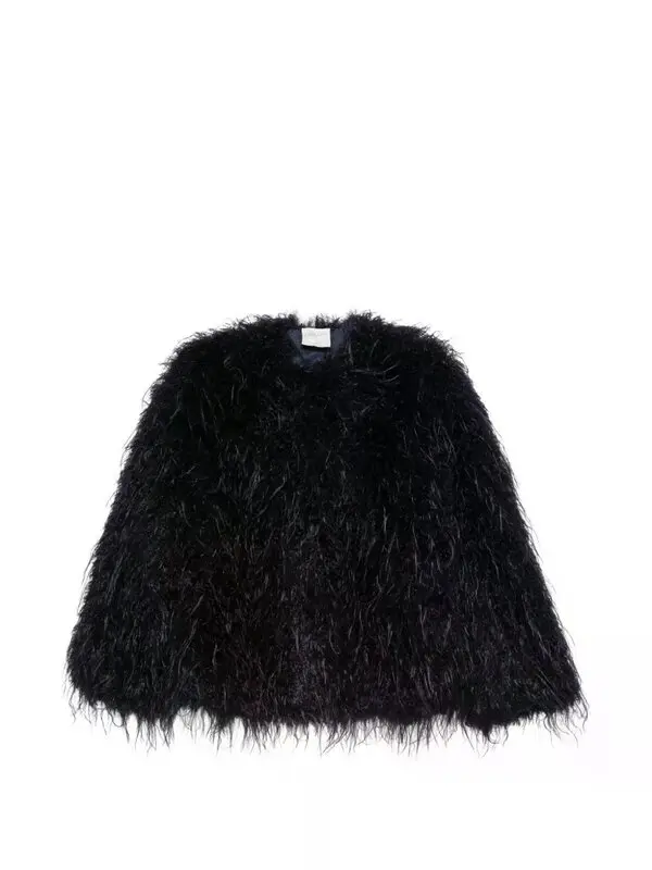 FORTE_FORTE Embellished Feather Jacket - Blue