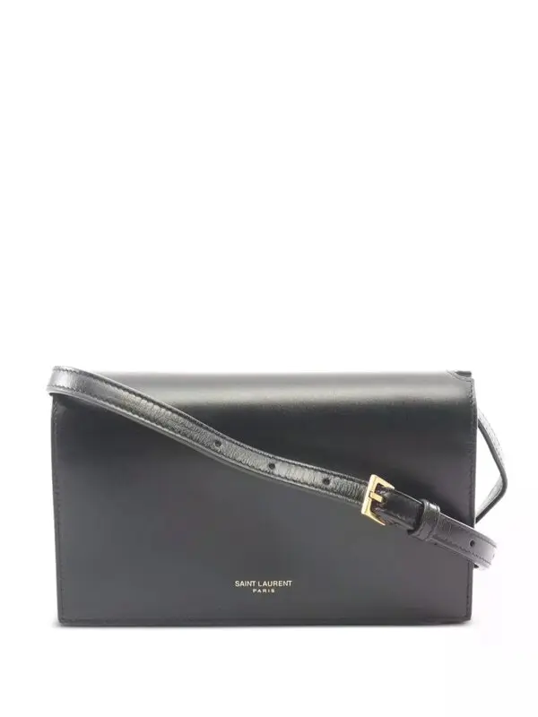 Saint Laurent 2010s Leather Shoulder Bag - Black