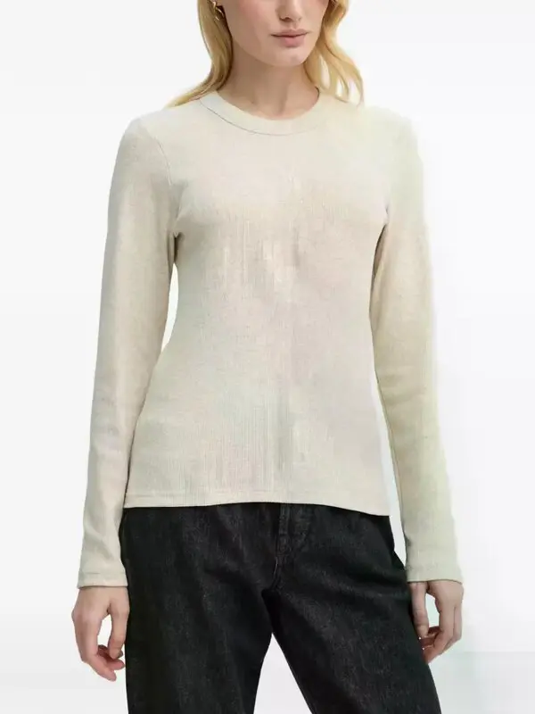 Ba&sh Ribbed Embroidered T-shirt