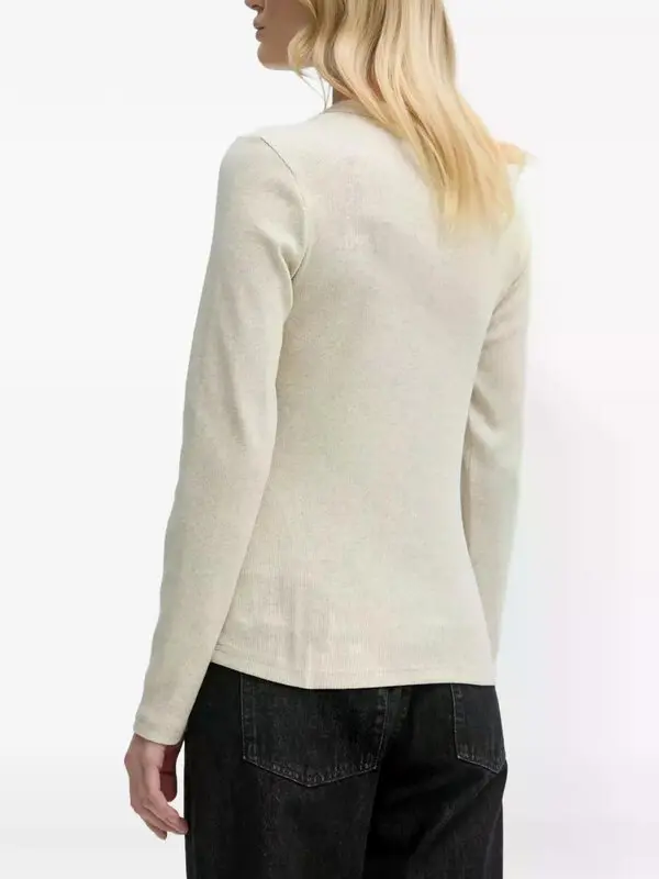 Ba&sh Ribbed Embroidered T-shirt