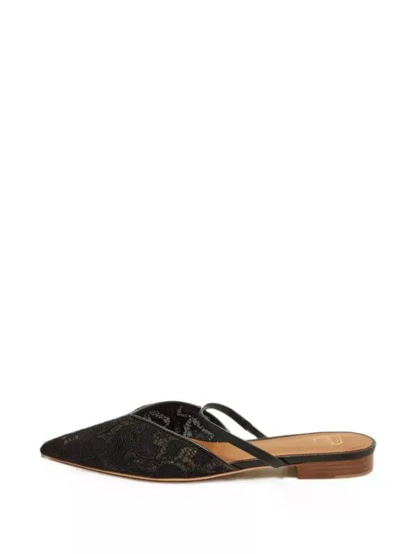 MALONE SOULIERS Maria Flat Mules - Black
