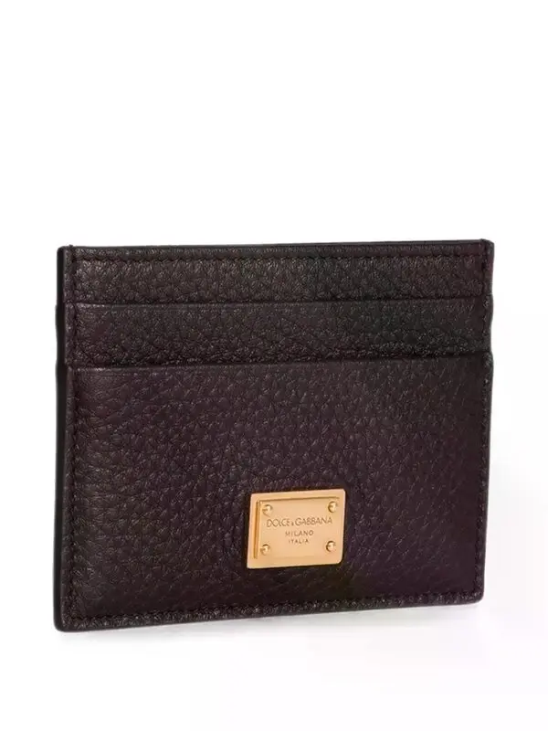 Dolce & Gabbana Calfskin Card Holder - Brown