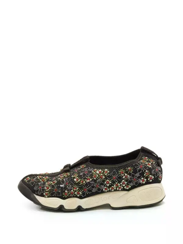 Dior Fusion Crystal-embellished Sneakers - Black