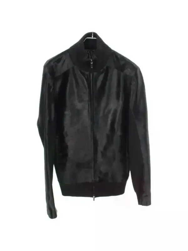 Emporio Armani Panelled High-neck Jacket - Black