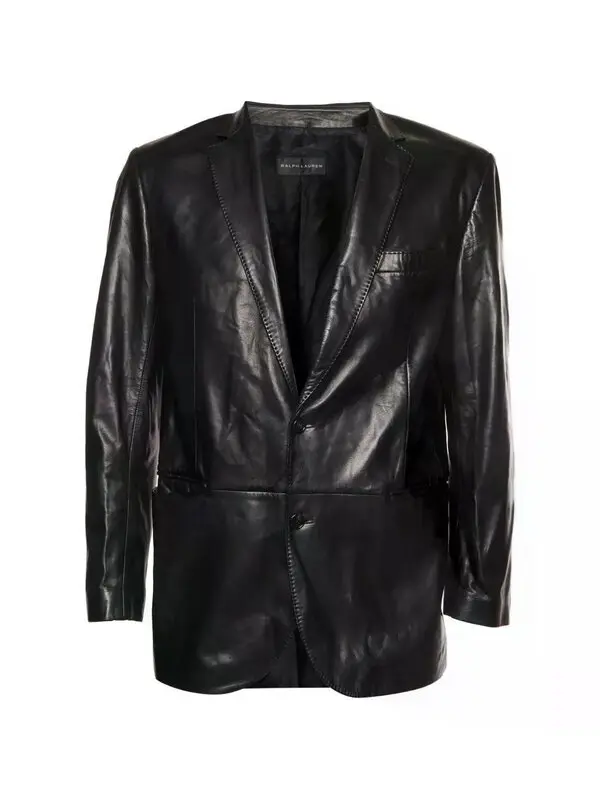 Ralph Lauren Button-up Leather Jacket