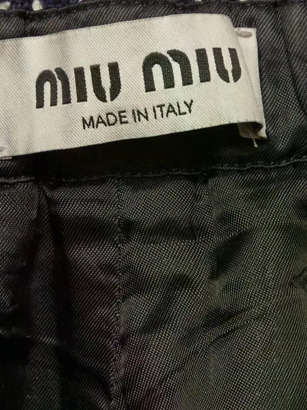 Miu Miu Checked Tweed Shorts