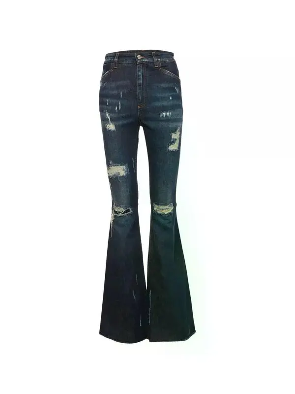 Dolce & Gabbana Distressed High-waisted Flared Jeans