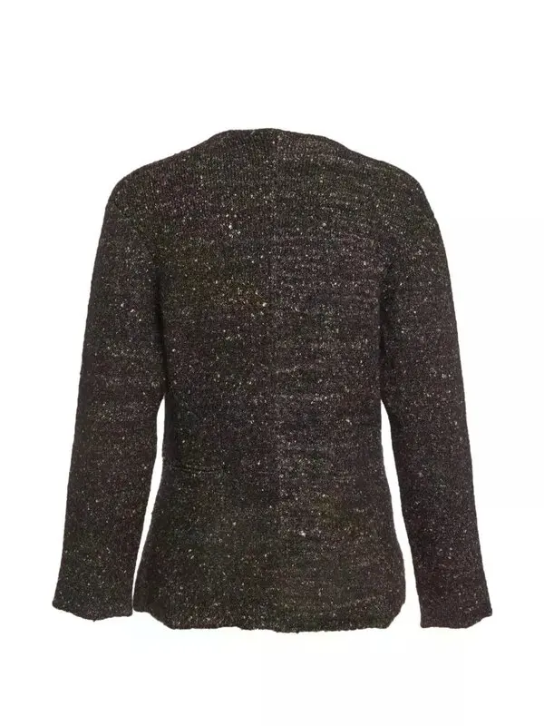 LOUIS VUITTON Asymmetrical Tweed Cardigan