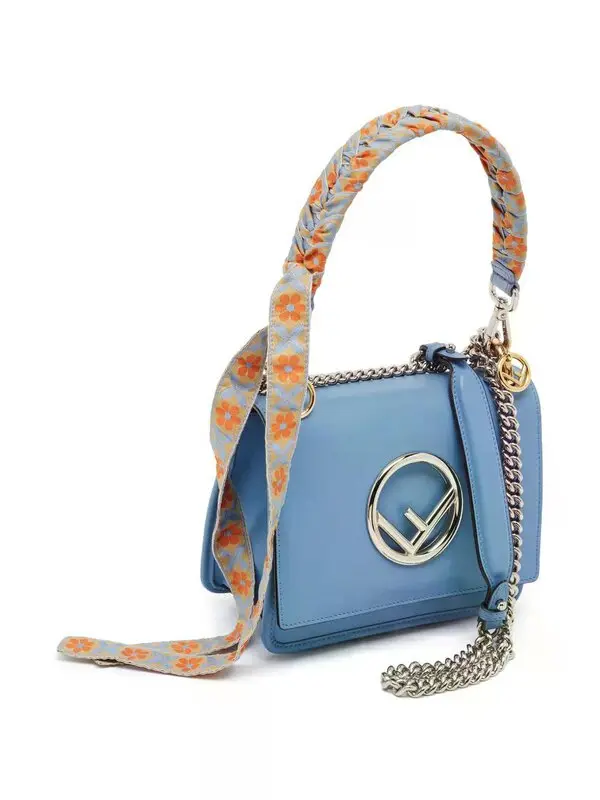 Fendi 2018 Kan I F Silk Wrap Handle Mini Bag