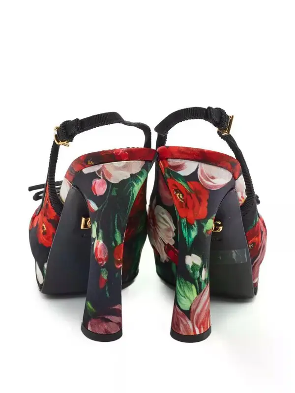 Dolce & Gabbana Vally Floral-print Platform Pumps