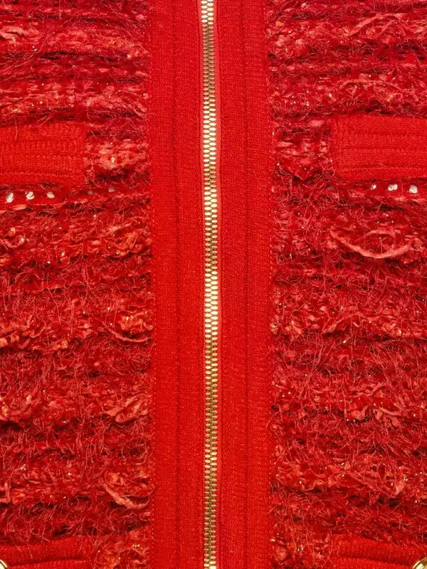 Balmain Button-embellished Tweed Jacket
