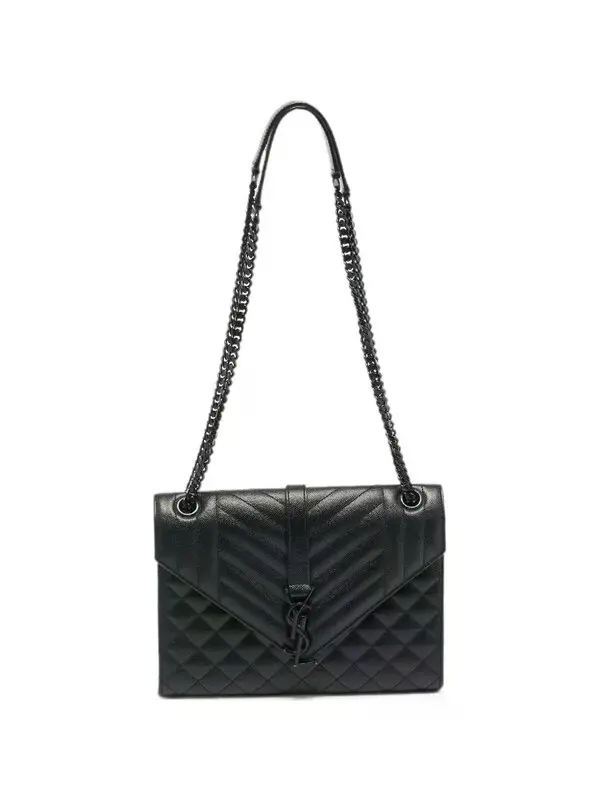 Saint Laurent 2017 Envelope Matelassé Leather Shoulder Bag