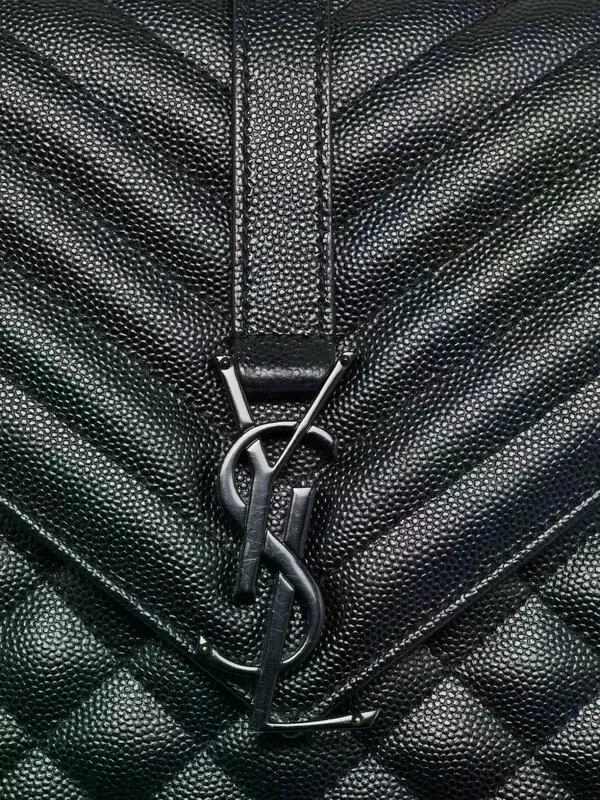 Saint Laurent 2017 Envelope Matelassé Leather Shoulder Bag