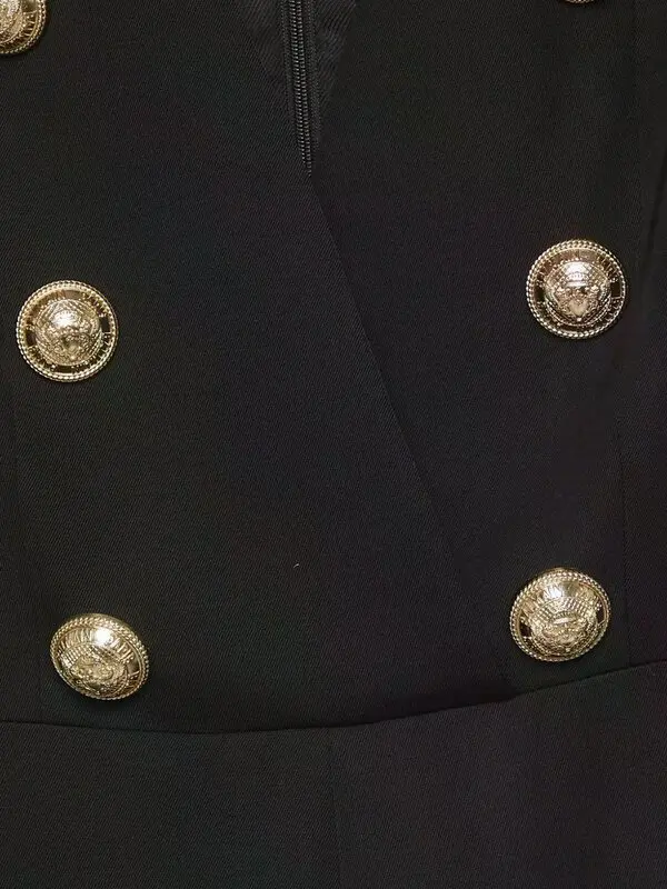 Balmain Double-breasted Long-sleeve Jumpsuit
