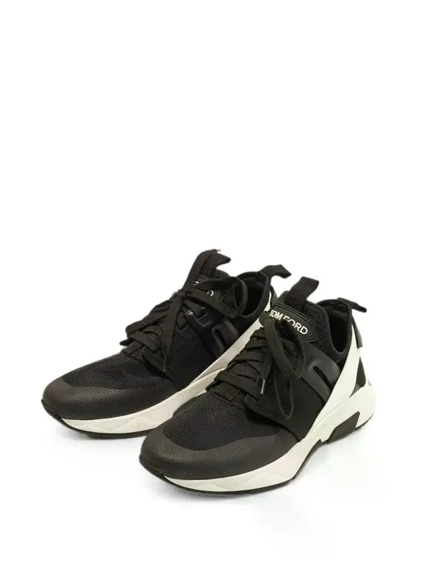 TOM FORD Jago Lace-up Sneakers With Logo Patch - Black