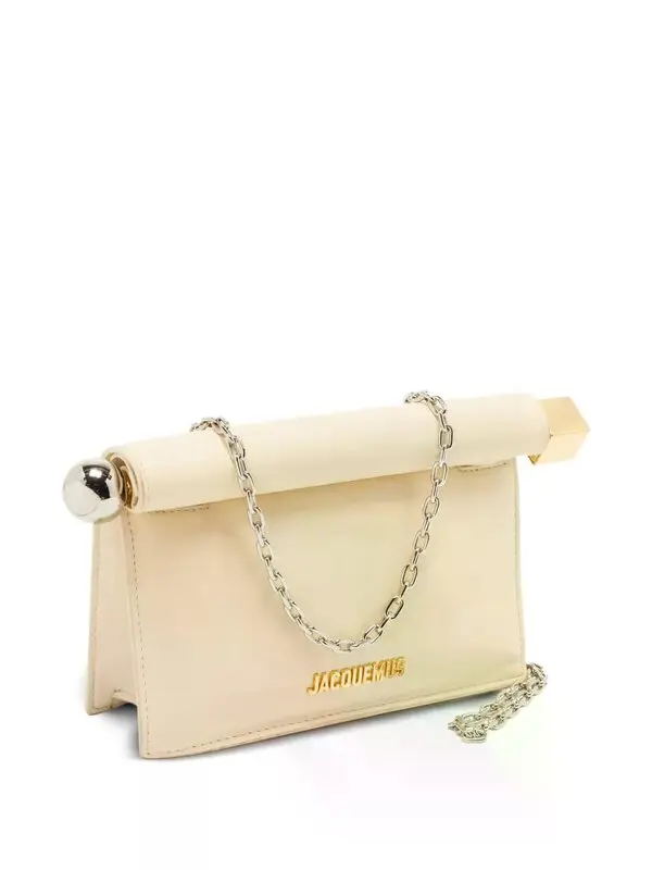 Jacquemus Pochette Rond Carré La Petite Clutch Bag - Neutrals