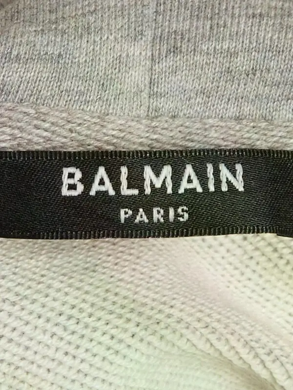 Balmain Printed Cropped Hoodie