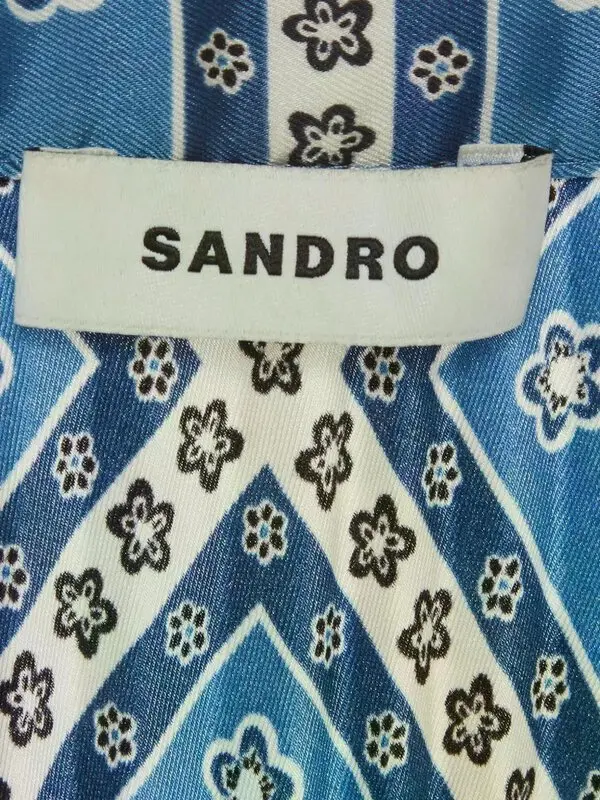 Sandro Paisley-printed Pleated Midi Skirt
